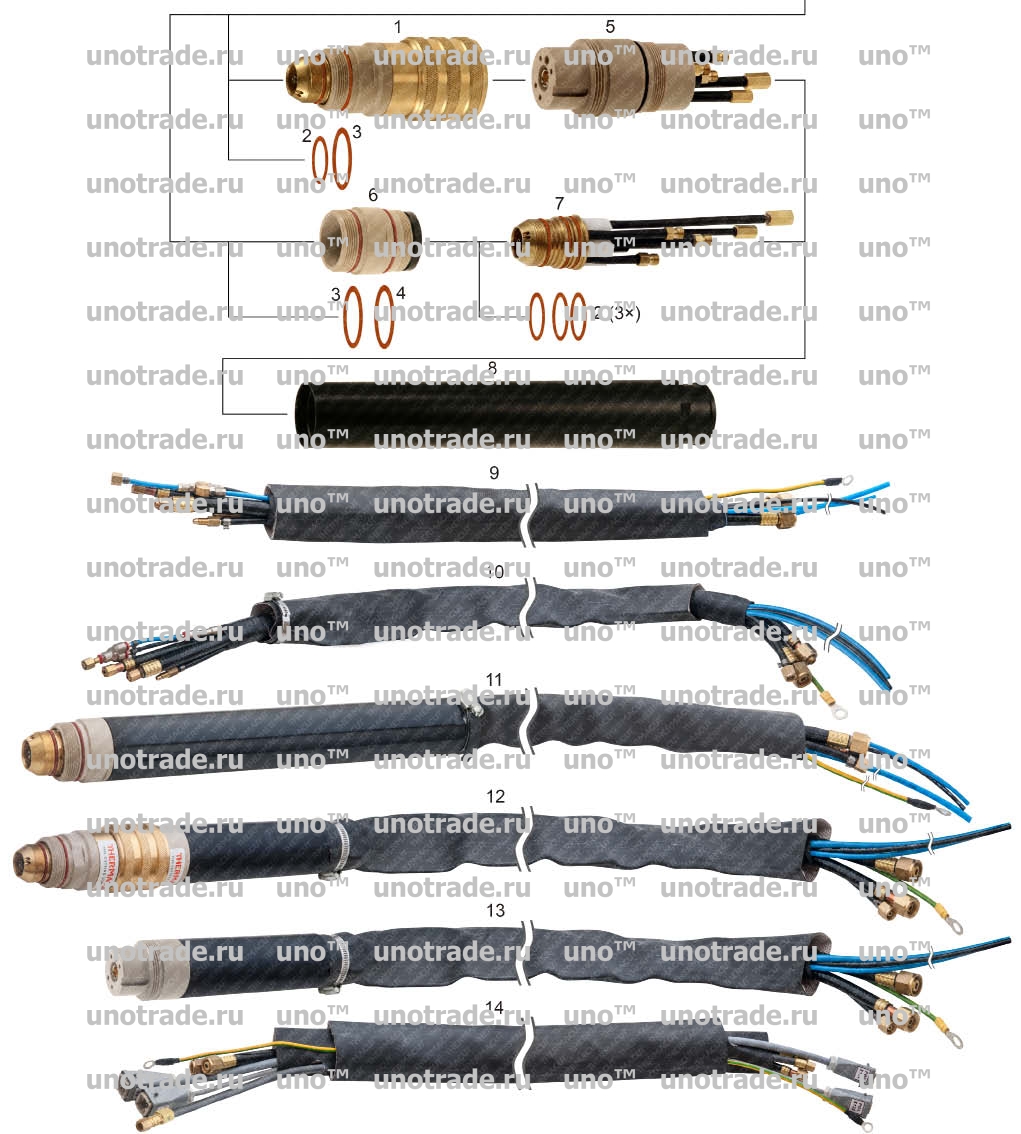 PerCut 170-2-UR Mach. Torch with Leads 6m, код K.PERCUT170-2.6M ...